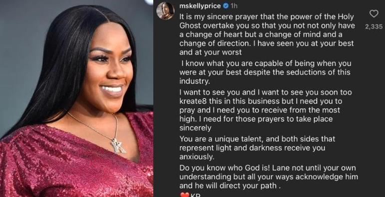 Kelly Price Faces Backlash for Offering Prayers for Diddy