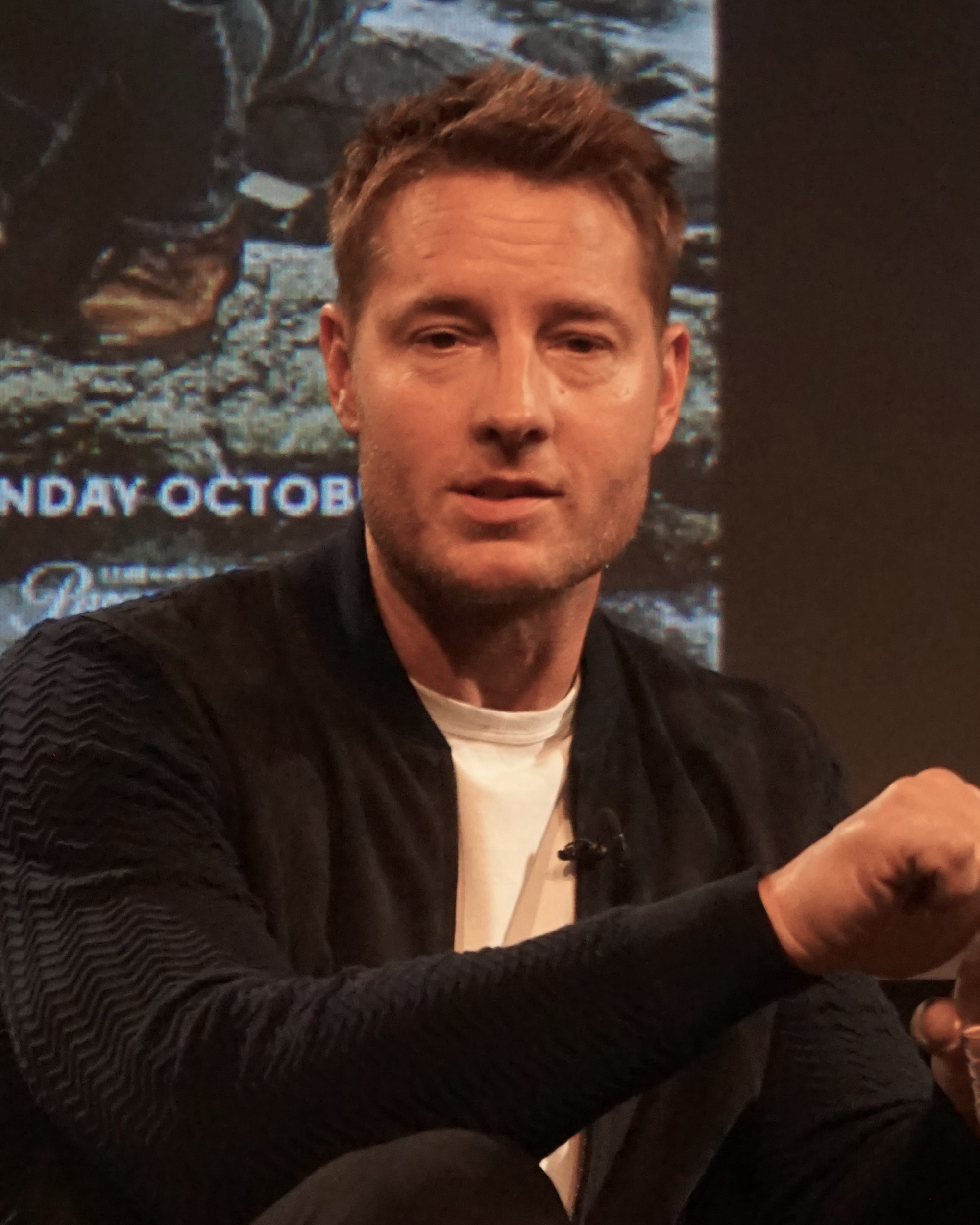 Justin Hartley attended Q&A after "Tracker" screening in NYC