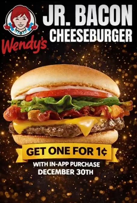 Wendy’s Has 1¢ Burgers for National Bacon Day